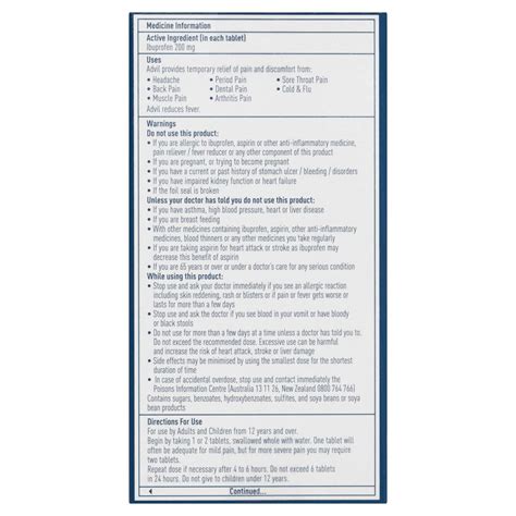 Advil 24 Tablets Effective Pain Relief Scowns Pharmacy
