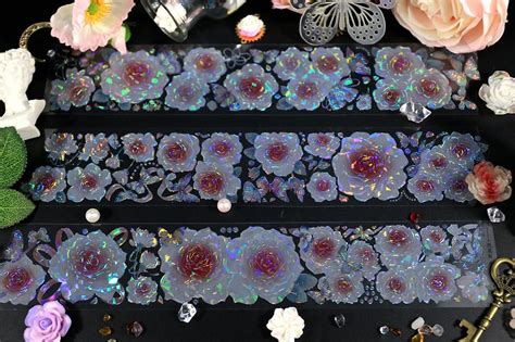 緋紅迷蝶 Pet 紙膠帶 白墨 貝殼光 10米卷 設計館 織星辰 紙膠帶 Pinkoi
