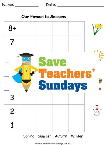 Data Handling On Seasons Ks1 Lesson Plan Vocabulary Card And Model Worksheets Teaching Resources