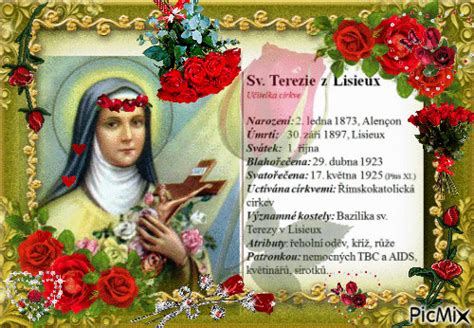 St Therese Of Lisieux Roses Darmowy Animowany  Picmix