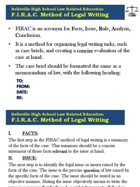 The Firac Method Of Legal Writing Pdf Precedent Public Law