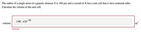 solved the radius of a single atom of a generic element x is