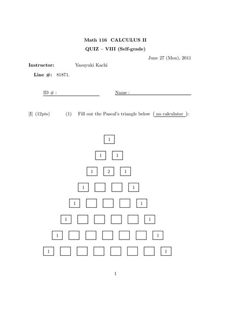 Quiz Viii Practice Questions Calculus Ii Math 116 Quizzes Calculus Docsity