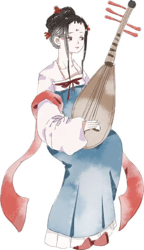 비파를 연주하는 고대 소녀 일러스트 한복 비파 피파 연주 고풍 Png 일러스트 및 Psd 이미지 무료 다운로드 Pngtree