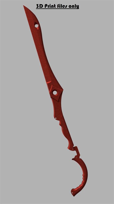 Kill La Kill Rending Scissors Ryuko Blade Cosplay 3d Print Files Etsy