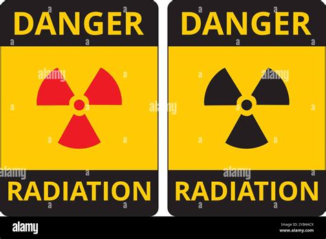 Danger Radiation Signs On A White Background Stock Vector Image And Art Alamy