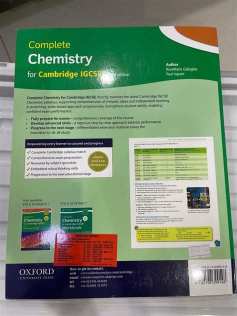 Complete Chemisty For Cambridge Igcse Third Edition Isbn 9780198399148 Buku And Alat Tulis Buku