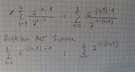 Wie Forme Ich Für Die Geometrische Summenformel Nach Q N Um Mathematik Summe