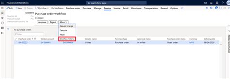 Factbox Of Workflow History On Purchase Order In D FO CloudFronts