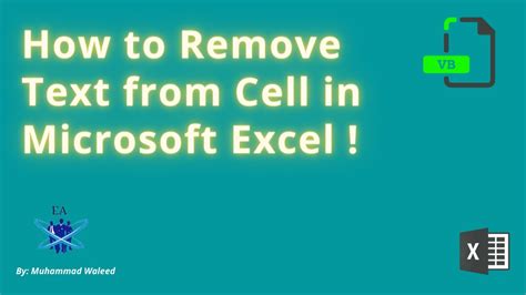 How To Remove Text From Cell In Excel Quickly Vba Youtube