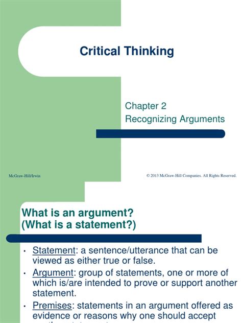 Bassham5 Powerpoint Lecturenotes Ch02 Pdf Argument Logical Consequence