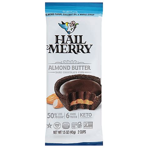 Hail Merry Dark Chocolate Cups Almond Butter Ea Packaged Sweets