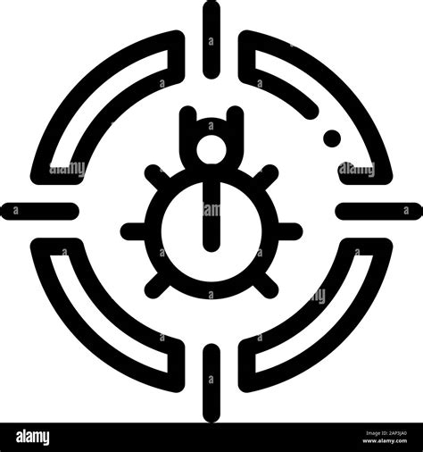 Bug Target Icon Vector Outline Illustration Stock Vector Image And Art Alamy