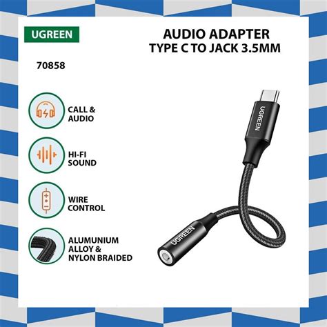 Jual Ugreen Usb Type C To Jack Mm Female Audio Cable Shopee Indonesia