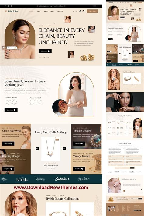 Swarna Jewelry Store Wordpress Theme In 2025 Jewelry Website Design Portfolio Website
