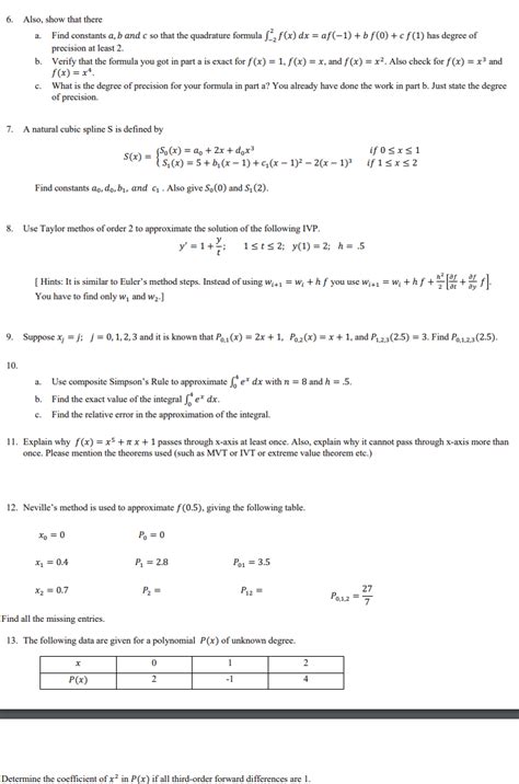 Solved Also Show That Therea Find Constants A B And C So Chegg Com