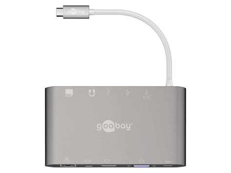 Goobay USB C All In Multiport Adapter Aluminium
