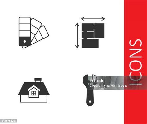 조정 가능한 렌치 색상 팔레트 가이드 집 및 계획 아이콘을 설정합니다 벡터 가정의 방에 대한 스톡 벡터 아트 및 기타 이미지 가정의 방 건강관리와 의술 건설 산업