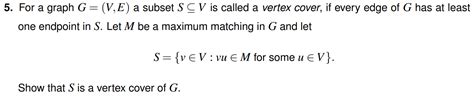solved for a graph g v e a subset s ⊆ v is called a