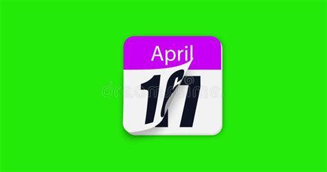 April Month Calendar Animation Flipping Through Days Stock Footage Video Of Paper Meeting