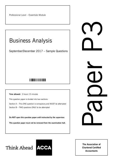 Business Analysis Exams Business Docsity