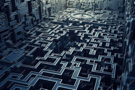 Premium Ai Image Artificial Intelligence In An Abstract Maze Ai Generated