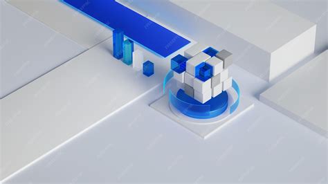 Premium Photo Abstract 3d Cubes Background Background With Connection Geometric Cubes Science