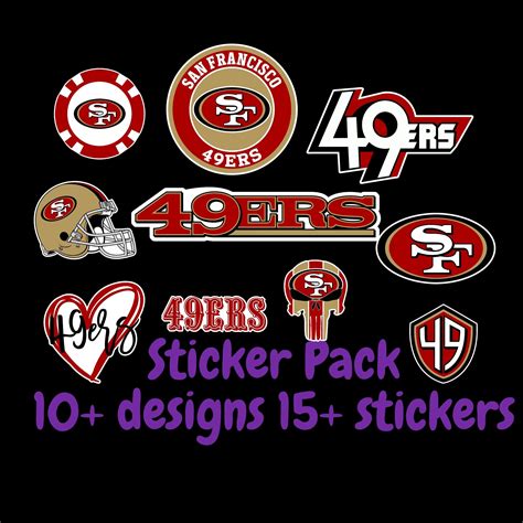 San Francisco 49ers Sticker Pack Laptop Decal Yeti Decal Cell