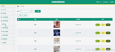 Springboot毕设 抗疫物资管理系统 程序论文 Csdn博客