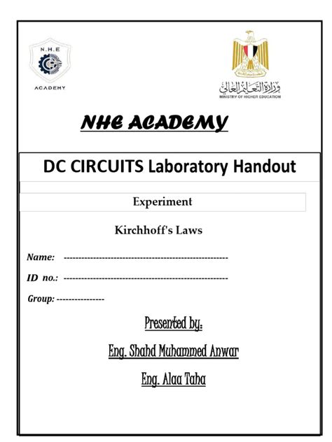 Kirchhoffs Laws Pdf Teaching Methods And Materials Science And Mathematics