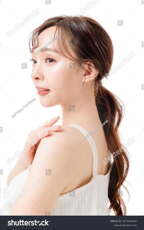 Female Asian Model Naked Shoulders Stock Photos Images Shutterstock