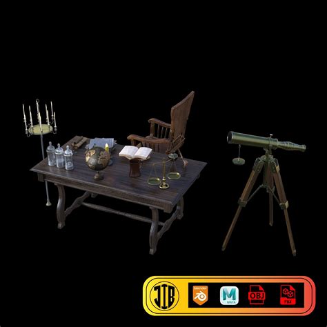 Medieval Lab Props 3d Models 3d Model Animated Cgtrader