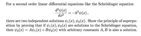 Solved For A Second Order Linear Differential Equations Like