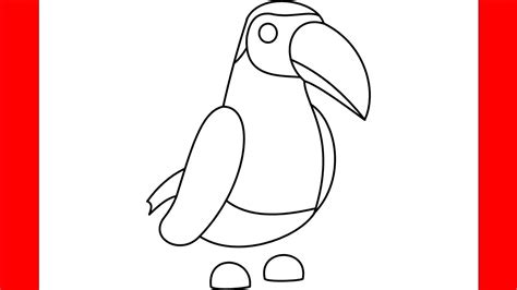 Як намалювати Тукана з Адопт Мі Роблокс покроково Ravlyk