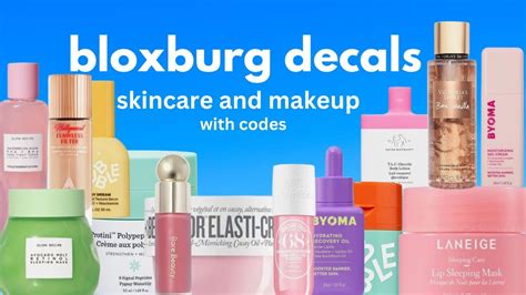 Skincare And Makeup Product Decals Bloxburg Roblox Youtube