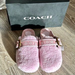 Coach Shoes Nwt Coach Shearling Clog Pink Slip On Poshmark