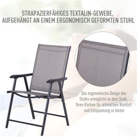 Kampeerstoelen Set Van 2 Opvouwbare Stoelen Met Armleuningen Metalen