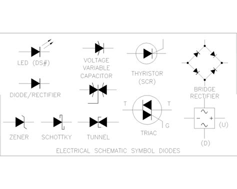 Diodes Schematic Symbol Cadblocks Hub For Industrial Design