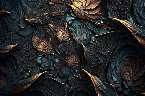 Premium Ai Image Futuristic Naturetech Fusion Mesmerizing Macro Hybrid Texture Background