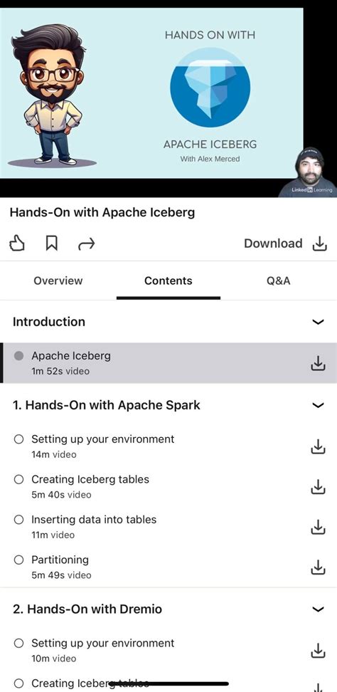 Linkedin Learning Hands On With Apache Iceberg My First Course On Linkedin Learning Is Live