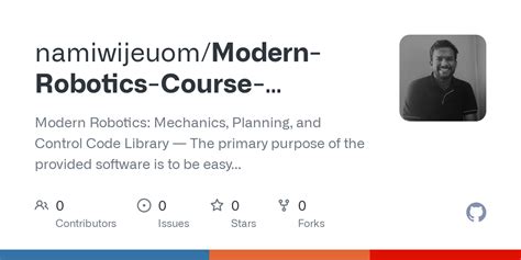 github namiwijeuom modern robotics course coursera modern robotics