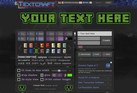create your own text in minecraft style créez votre propre texte dans le style minecraft
