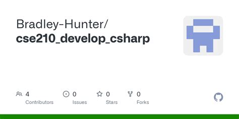 Github Bradley Huntercse210developcsharp