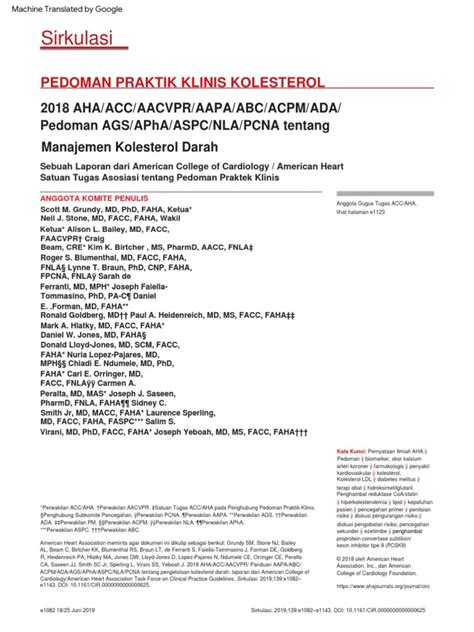 Aha Acc Cholesterol Clinical Practice Guidelines 2018 Pdf