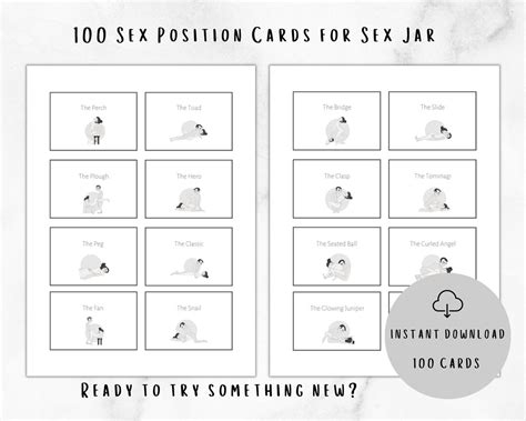 100 Sex Position Cards For Your Jar Of Desire Sex Jar Printable 100 Sex Position Cards For Your Jar Of Desire Sex Jar Printable