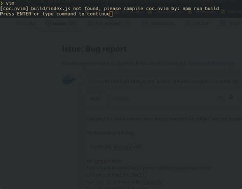 Coc Nvim Build Index Js Not Found Please Compile Coc Nvim By Npm