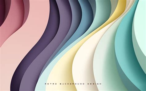 Premium Vector Colorful Wavy Overlapping Layers Background Smooth Pastel Gradient Color