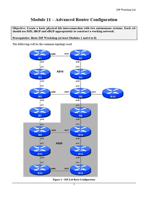 Lab11b Adv Router Config Isis Pdf Router Computing Ip Address