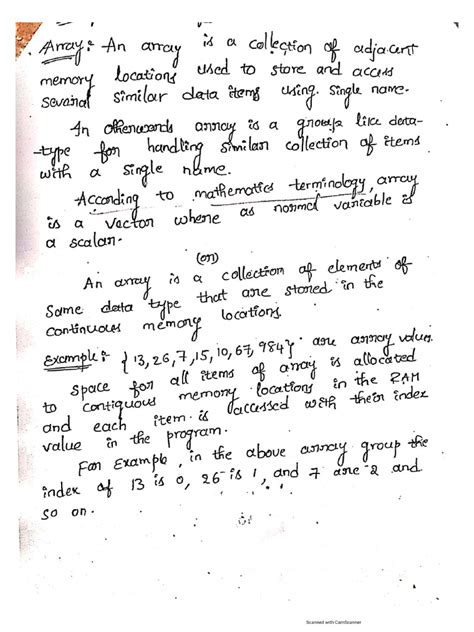 Array Concept Pdf