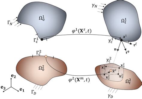 Finite Deformation Of Two Contact Bodies Download Scientific Diagram